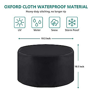 Carry Bag and Cover for Outland Firebowl 893 Deluxe Outdoor Portable Propane Gas Fire Pit, Fit for Outland Firebowl 823 870, 19 Inch Dia, Water-Resistant