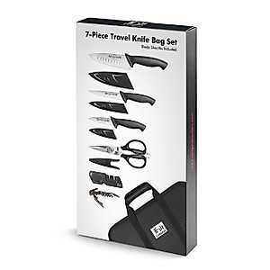Cangshan Horizon Series 1026689 Swedish 14C28N Steel 7-Piece Travel Knife Bag Set
