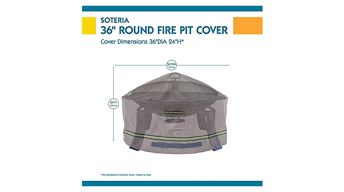 Duck Covers Classic Waterproof Fire Pit Cover 36 Inch