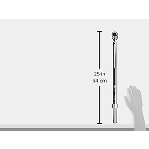 CDI 2503MFRMH Dual Scale Micrometer Adjustable Click Style Torque Wrench with Metal Handle - 1/2-Inch Drive - 30 to 250 ft. lbs. Torque Range