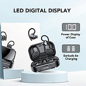 taopod Wireless Earbuds, Bluetooth Headphones in Ear with Bluetooth 5.3, 120H Playtime, Bluetooth Earbuds with Deep Bass, LED Display, USB-C, IPX7 Waterproof, Earbuds for Sport and Work