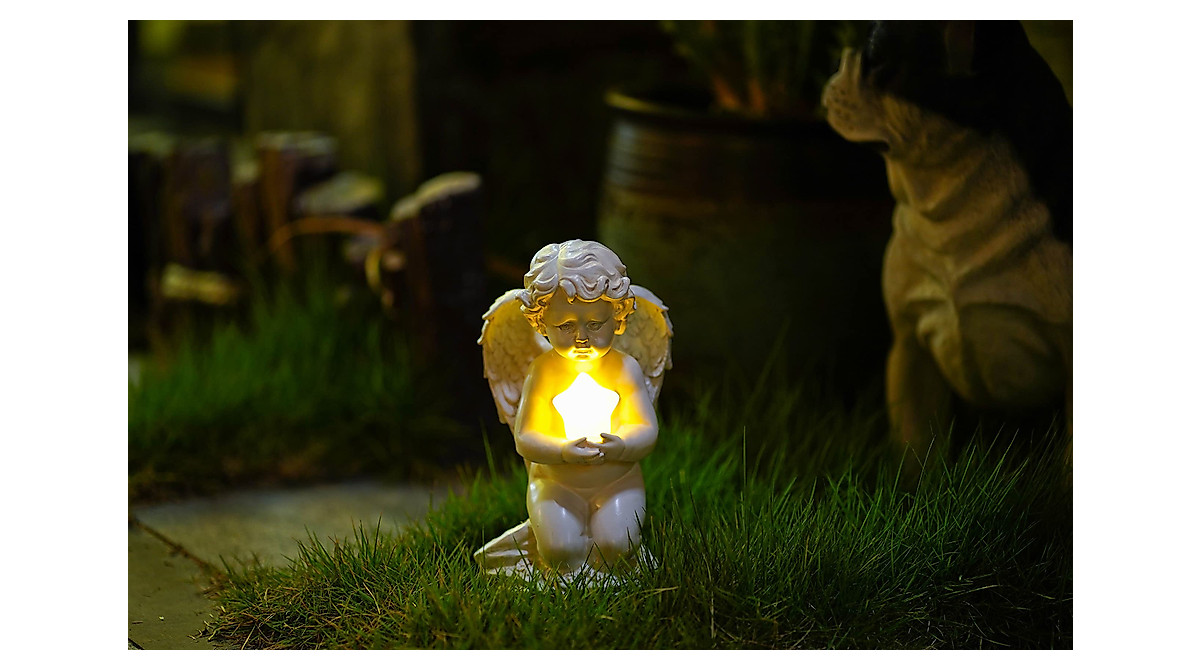 Solar Cherub Angel Light - Garden Decor & Remembrance Gift