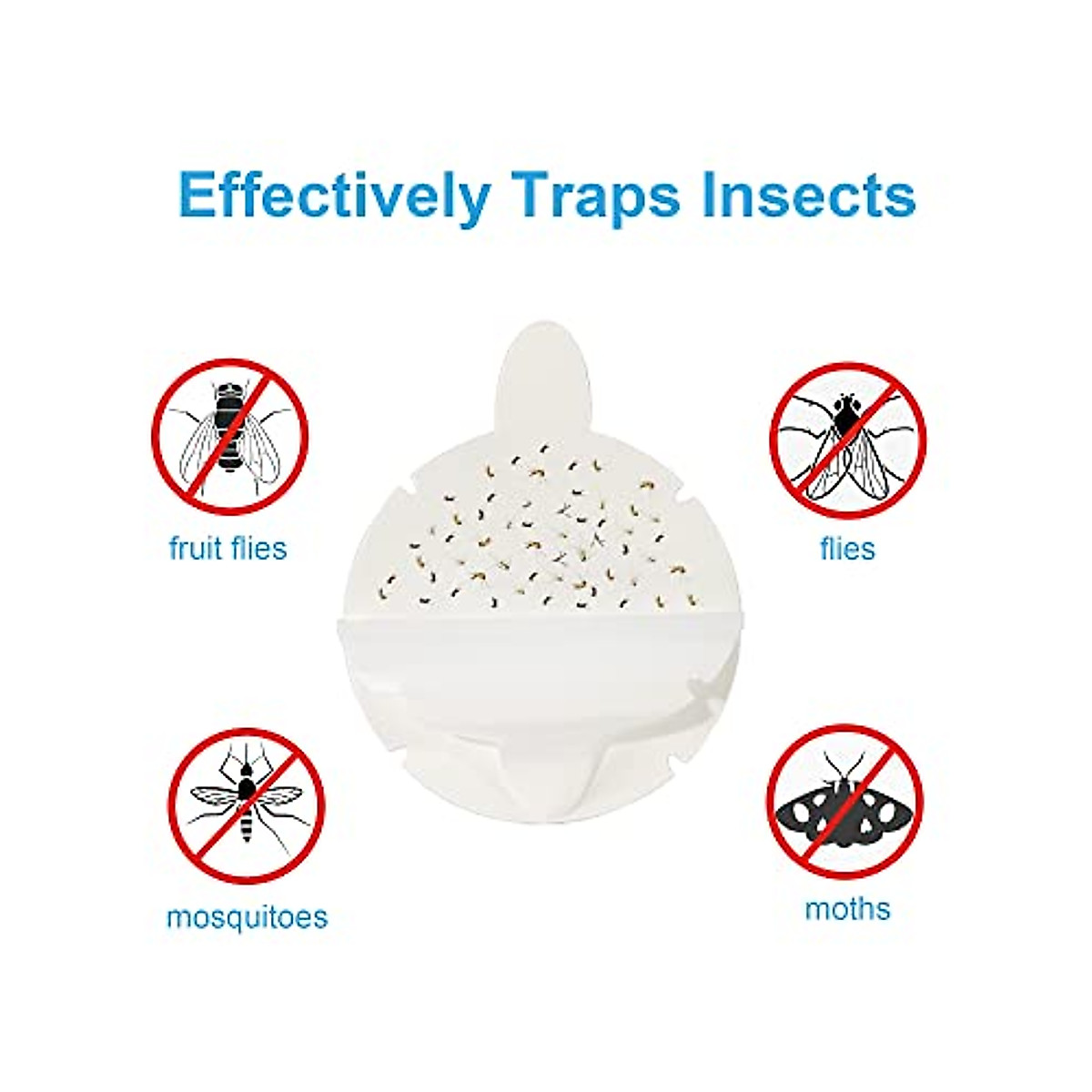 12 Pcs Refill Glue Boards Replacement Sticky Pads Compatible with Fvoai, Toloco, and MiUONG Zap T3 Pro Indoor Insect Fly Mosquito Trap Bug Catcher Mosqusito Lamp