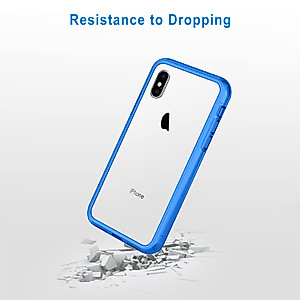 JETech Case for iPhone Xs and iPhone X 5.8-Inch, Shockproof Phone Bumper Cover, Anti-Scratch Clear Back (Blue)