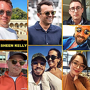 SHEEN KELLY Acetate Polarized Retro Oval Sunglasses For Men Women Pirate Captain Johnny Depp Style Eyewear