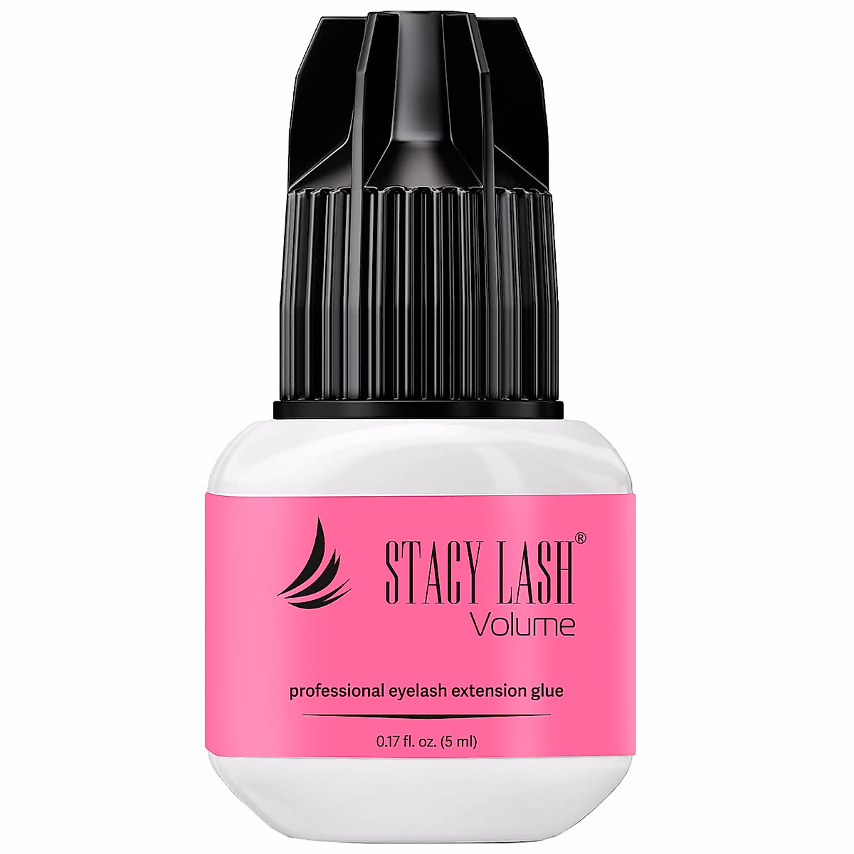 Volume Eyelash Extension Glue Stacy Lash 0.17fl.oz/5ml/3-4 Sec Drying Time/Retention 6 Weeks/Black Adhesive/Professional Supplies/Pegamento de Pestañas