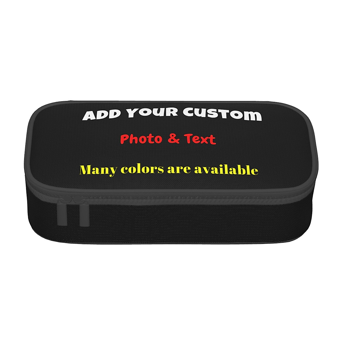 Custom Pencil Case for Kids Boys Girls, Personalized Pencil Box with Photo/Logo/Name Printed, Design Your Own Pencil Pouch, Durable Stationery Bag for Teens Adults Students Office School Supplies