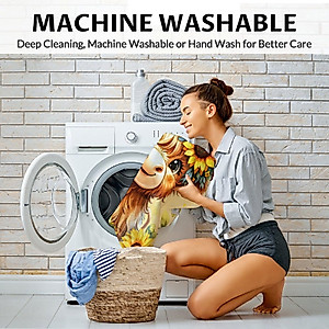 BEOIIBIRD Highland Cow Blanket for Kids - 30x40 Inches Cute Farm Animal Throw Blanket Gifts - Yellow Lightweight Cozy Blankets for Sofa, Lap & Office