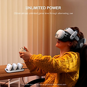 BOBOVR BD3 Charging Dock, Providing Fast Charging for 3*B100, 30W Power, 0-80% in Just 1 Hour