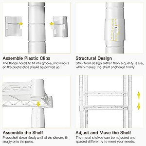 Ulif U4 Over Washer and Dryer Storage Shelf, 2 Rows Laundry Room Space Saver with Mounted on The Wall Expandable Hanger Rod, Suit Space from 4.9-6.3 ft. Width, 13.4" Depth, 79.3" Height, White