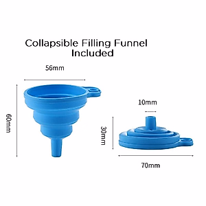 BellFlask - 15 oz. Flask, Patented, Flexible, Metal-Free, Reusuable, Plastic, BPA-Free with Carabiner Clip and Filling Funnel