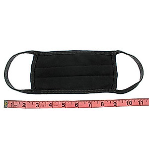 Reusable Face Mask Mouth Mask Pleated Black Cotton USA Made 1 Pack