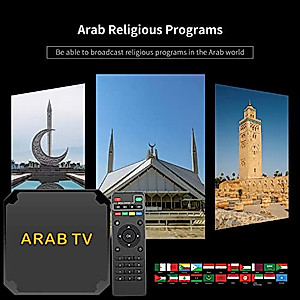 BOMIX 2023 Arabic TV Box Arab TV Most Updated Features with Most On-Demand Arabic Shows and Movies, Bluetooth/Wi-Fi, Portable with 64bit ARM Corter-A58