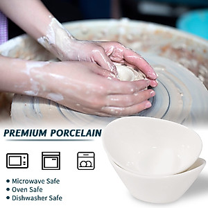 Cnyiyeci Soy Sauce Dish Set of 6, Ceramic Dipping Bowls Set 3Oz White Mini Porcelain Seasoning Dip Sauce Dishes for Tomato Sauce, Soy, BBQ Sauce 3.8 inch