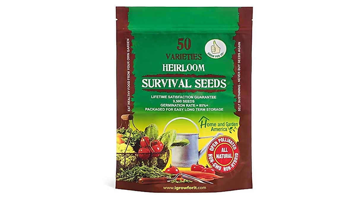 Heirloom Vegetable Seeds Kit - Non-GMO, 50 Varieties for Home Garden