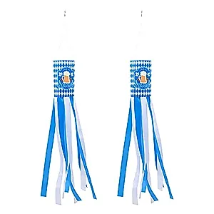 PRETYZOOM Oktoberfest Flag Windsocks, Beer Festival Yard Decoration, Bavarian Style Bunting Oktoberfest Party Banner Photo Backdrop Oktoberfest Party Decoration Supplies