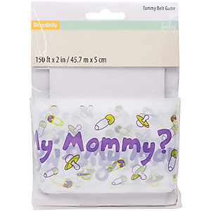 Simplicity Measure Belly Baby Shower Game, 1pc, 150ft L x 0.1'' W x 2''H