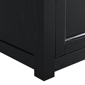 Crosley Furniture Camden Corner TV Stand for 65+ inch TVs, Entertainment Center with Storage Shelves, Black