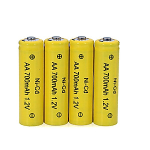 Cotchear 1.2V AA Rechargeable Battery, Size AA 700mAh Rechargeable Ni-Cd Batteries 4Pcs AA Battery - Rechargeable Cycle Used More Than 500 Times (4pcs)