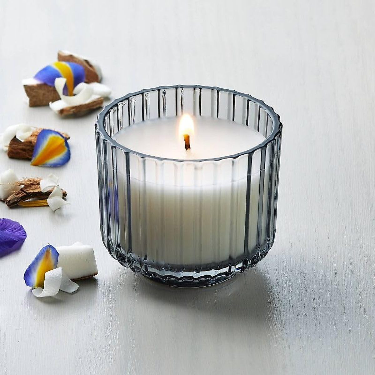 Ribbed Glass Harvest Spice Fall Jar Candle Orange - Hearth & Hand™ with Magnolia