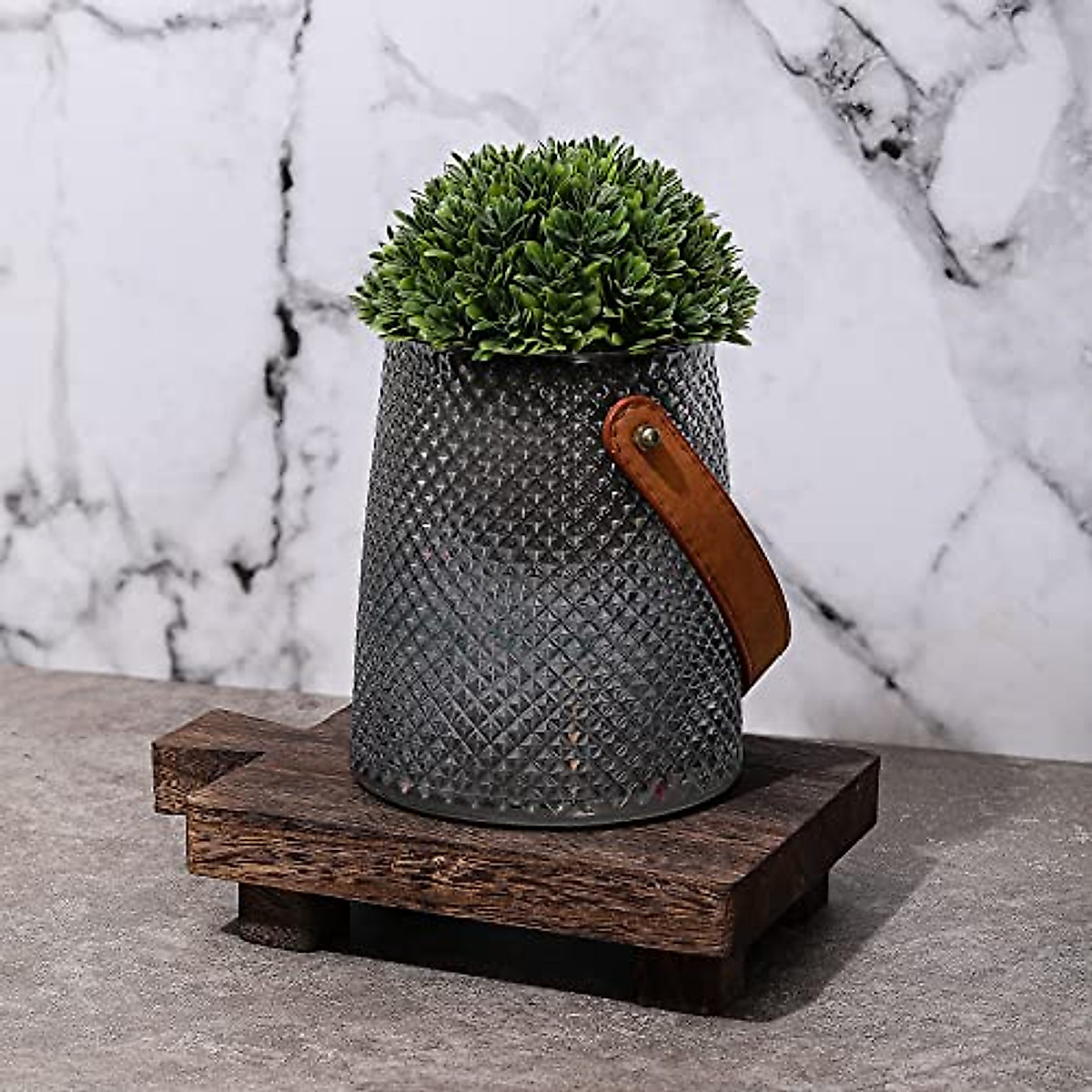 Soap Stand Wood Riser, Farmhouse Raw Wood Pedestal Stand Soap Tray for Kitchen Sink, Wood Dish Soap Tray for Kitchen Counter, Wooden Soap Holder for Display Soap Bottles, Candles and Plants - Brown