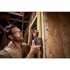 STANLEY XTHT0-33501 FATMAX Autolock Tape, 8m Metric Only, Yellow/Black