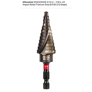 3/16 - 7/8 Impact Step Drill Bit, #4