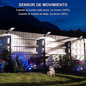 Engrepo Solar Lights Outdoor, 1000LM 156 LEDs Solar Powered Motion Sensor Light, Security Waterproof Solar Flood Light for Yard, Fence, Garden, Patio, Front Door, Shed, Deck, Path. 2 Pack