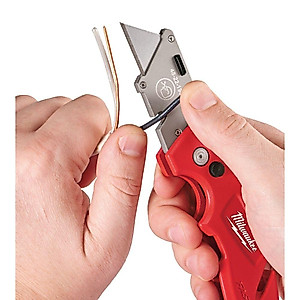 Milwaukee 48-22-1902 Fastback Flip Utility Knife and 48-22-1950 General Purpose Utility Blades with Dispenser (50-Blades Included)