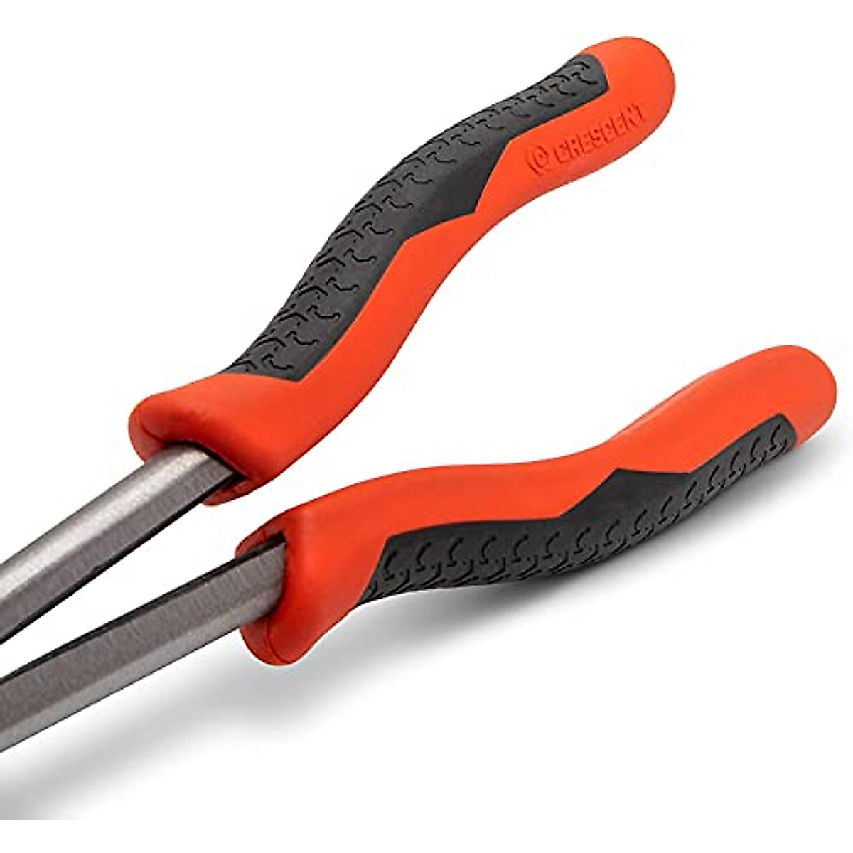 Crescent 2 Piece X2 Straight and Bent Long Nose Dual Material Plier Set - PSX204C , Red