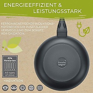 Berndes 24 cm, b.Green Aluminium Induction Frying pan Made from 100% Recycled Beverage cans, 24cm, Black