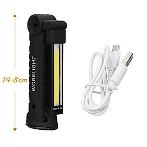 LED Flashlight Portable USB Working Light Torch Lanterna Hanging Lamp