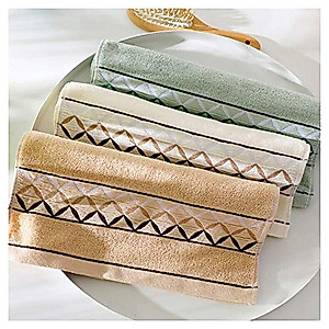 Newraturner 4 Pack Cotton Hand Towels,100% Cotton Face Towels, with Print Cotton Hand Towels, Super Soft and Highly Absorbent Hand Towel for Bathroom (14 x 30 Inch)(Maoj-4P)