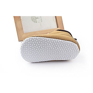 Baby Boy's Girls Warm Snow Short Boots First Walkers Shoes 0-18 Months(Brown,0-6months)