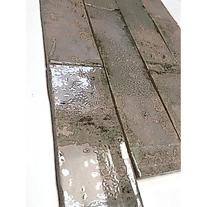 3x12 Palermo Collection Smoke Gray Glazed Ceramic Tile Backsplash Wall Bath (1SF, 4pcs)