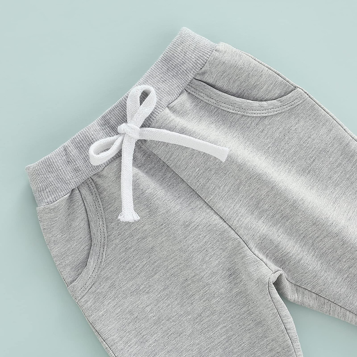 Endorothii Toddler Baby Boy Long Sleeve Solid Hoodies Sweatshirt Pants Outfit Set 2 Piece Sweatsuit Fall Clothes (Grey, 12-18 Months)