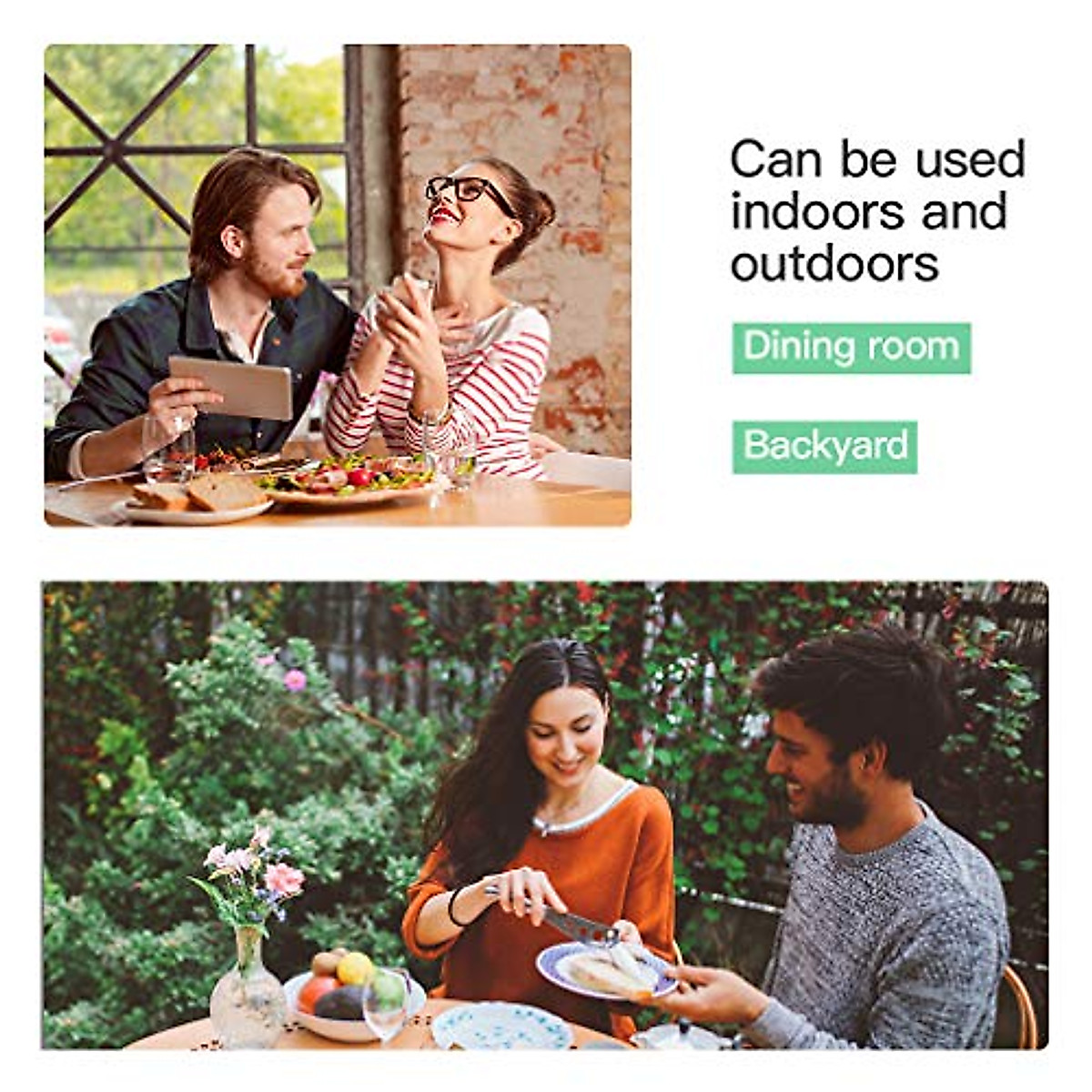 FDW Heavy Duty Outdoor Dining Table Metal Kitchen Table Metal Table 31 x 31 Inches Bar Coffee Table Home Restaurant Wood Top Table Patio Dining Table Indoor Outdoor Metal Base Table, Bronze