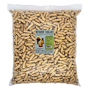Desert Valley in-Shell Peanuts, All Natural Premium Wild Bird and Wildlife Food for Squirrels, Chipmunks, Cardinals, Jays, Woodpeckers and More (10 Pounds)