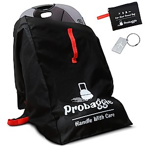 Car Seat Travel Bag for Airplane - Foldable Gate Check Car Seat Bag for Air Travel - Durable Infant Bag Cover with Adjustable Straps - Convertible Car Seat Backpack, Infant Carrier and Booster Seat