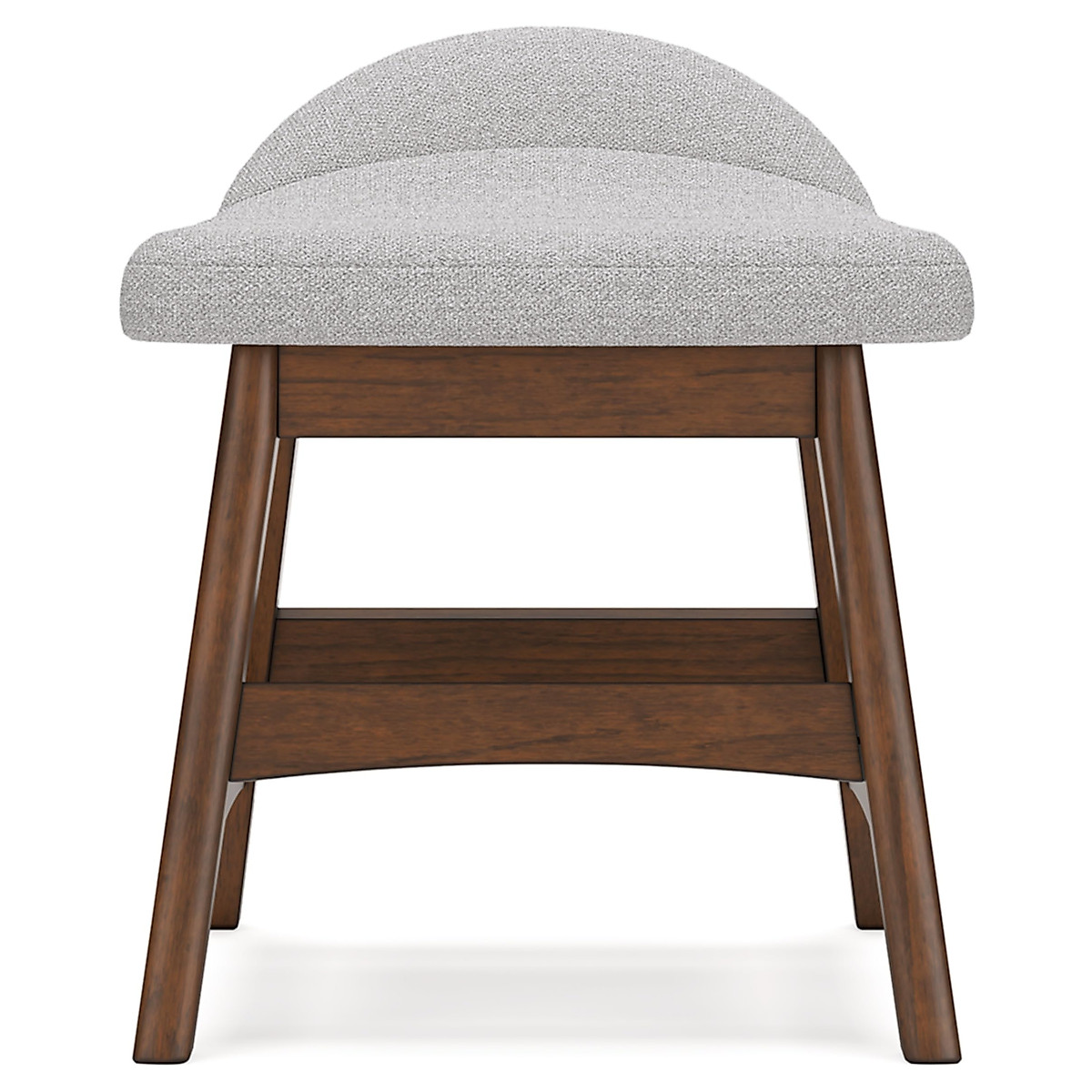 Signature Design by Ashley Lyncott Casual Upholstered Armless Home Office Desk Chair with Backless Design, Light Gray & Light Brown