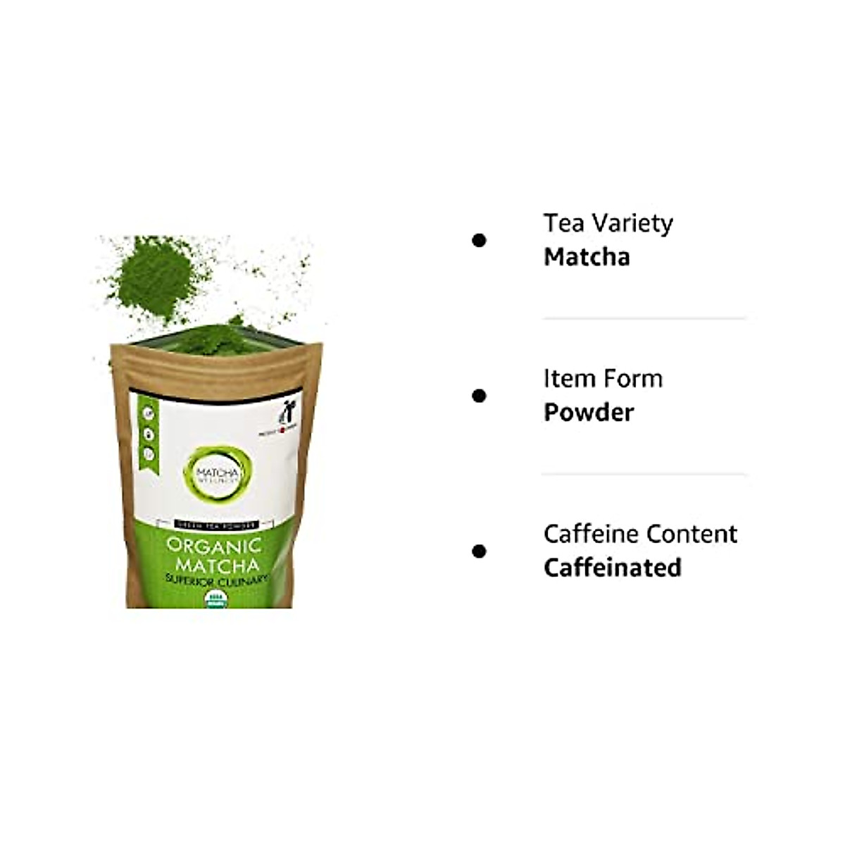 eco heed Organic Japanese Matcha Green Tea Powder - Premium Superior Culinary Grade - Stone Ground No Additives - (3.5oz)