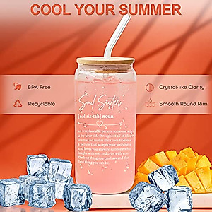 Birthday Gifts for Women Friendship Gifts, Best Friend Birthday Gifts, Gifts for Friends Female, bff Gifts, Friend Like A Sister Gifts, Gifts for Best Friend Soul Sisters Besties- 18oz Soul Sister Cup