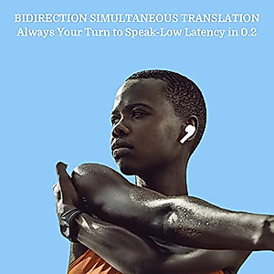 LptesoAABBCC Translator Device Smart Voice Translator Earbuds, 84 Language Translator Wireless Bluetooth Instant Voice Translation Device with APP, Translator Earphone for Business Travel Learning