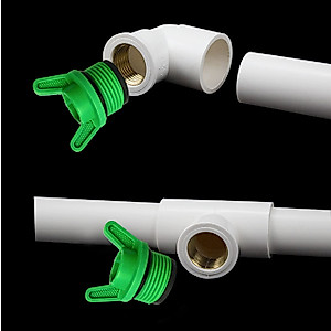 FUATY 3/4” PT Pipe Plug, PPR Male Pipe Thread Plugs and Caps Garden Irrigation Tubing Stopper Drain Plug, 1 Inch ID, Green