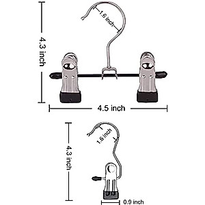 JOINSI 20 Pack Boot Hangers Closet Hanging Clips Laundry Hooks for Hats, Pants, Towel, Socks, Handbags, Bags, Underwear