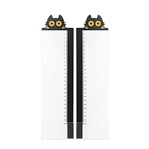 NUOBESTY Computer Monitor Side Panel 2Pcs Computer Monitor Side Panel Acrylic Cat Memo Pads Sticky Message Board with Ruler Measurement for Laptop Computer PC Computer Screen Note Holder
