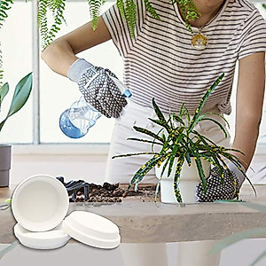 24pcs Terra Cotta Saucer, 3.2-inch Small Mini Clay Pots Tray, Suitable for 3inch, 2.5inch, 2inch Succulents Nursery Pots(White)