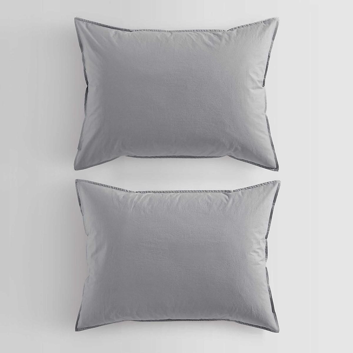 Calvin Klein - Queen Duvet Cover Set, Washed Cotton Percale Bedding, Luxuriously Soft Home Decor (Washed Percale Steel Blue, Queen)