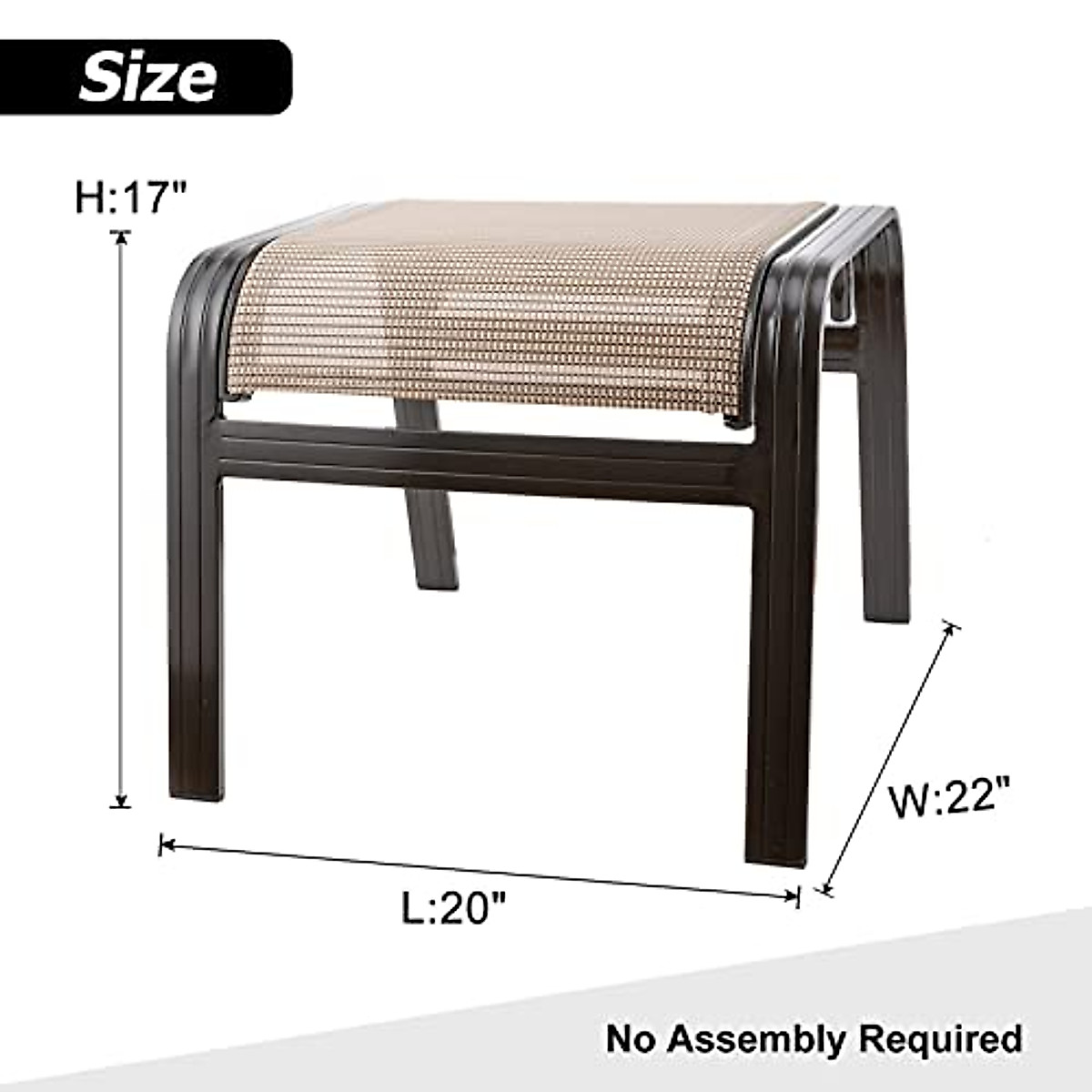 Sunny Furnishings San Diego Ottoman Set of 2