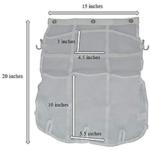 Evelots Mesh Shower Caddy-6 Pockets-Hook for Brush-Holes for Bottle-Dry Fast